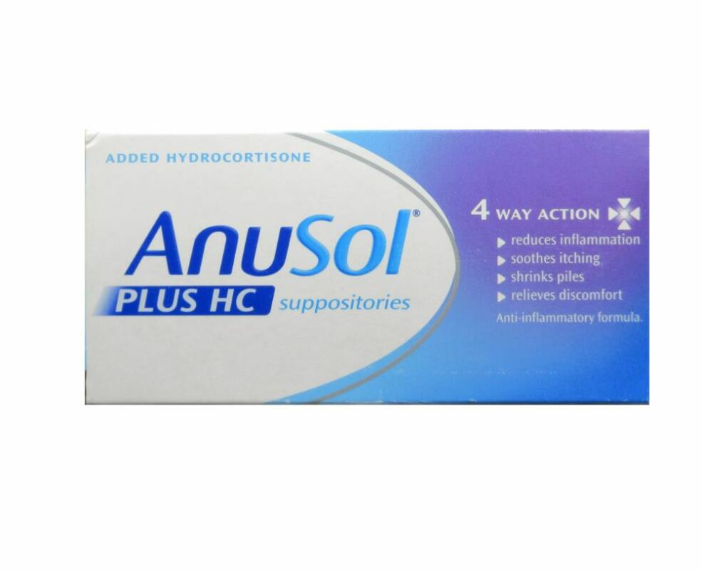 Buy Anusol Plus HC Suppositories 12 Pack Online - Point Meds
